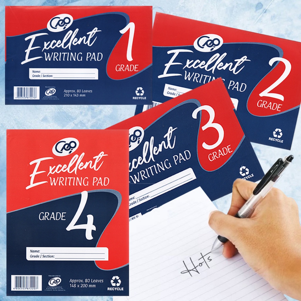 10pcs/Pack Writing pad / Grade 1 / Grade 2 / Grade 3 / Grade 4/ 80 ...