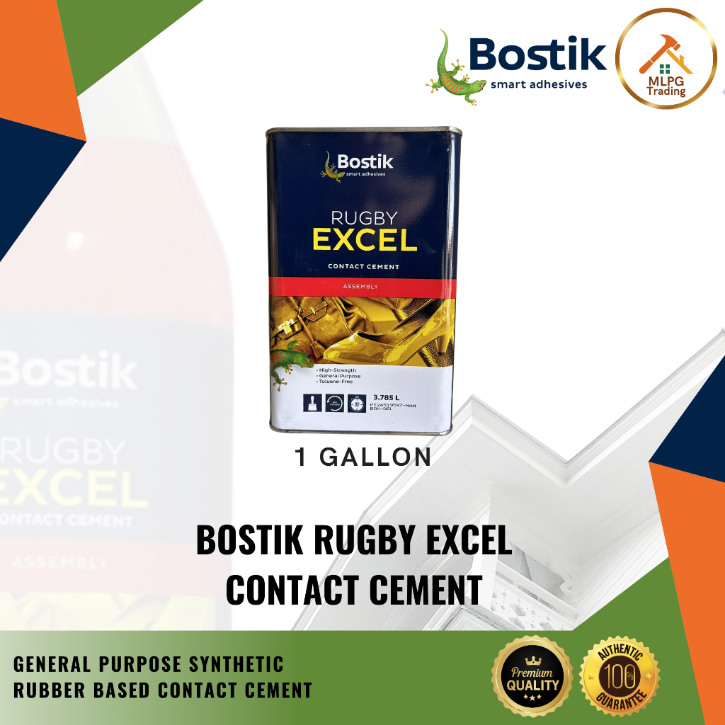 Bostik Rugby Excel Contact Cement (1 GALLON) | Shopee Singapore