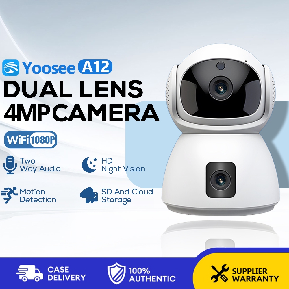 YOOSEE A12 Dual Lens CCTV 4MP 360 No Dead Angle Mobile Phone Remote ...