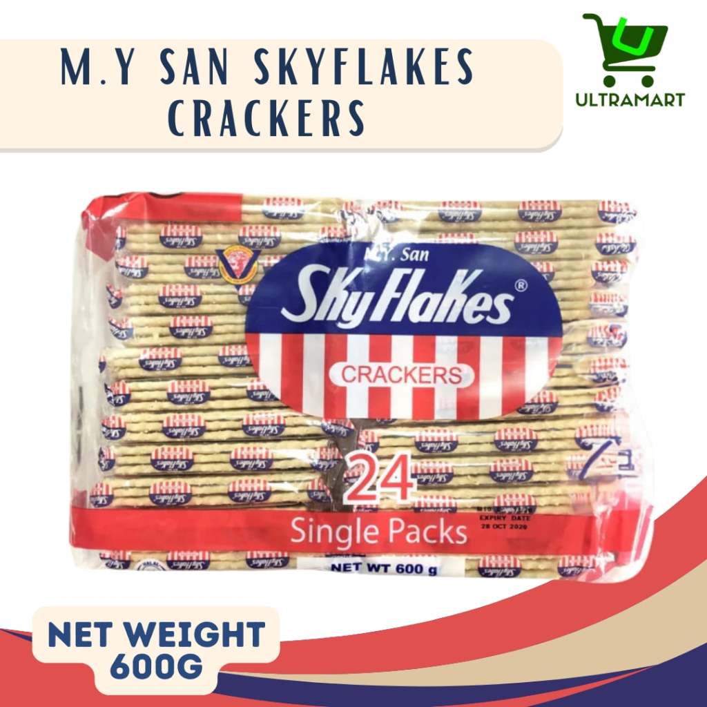 MY SAN SKYFLAKES CRACKERS - 24 SINGLE PACKS (NET WEIGHT 600G) | Shopee ...