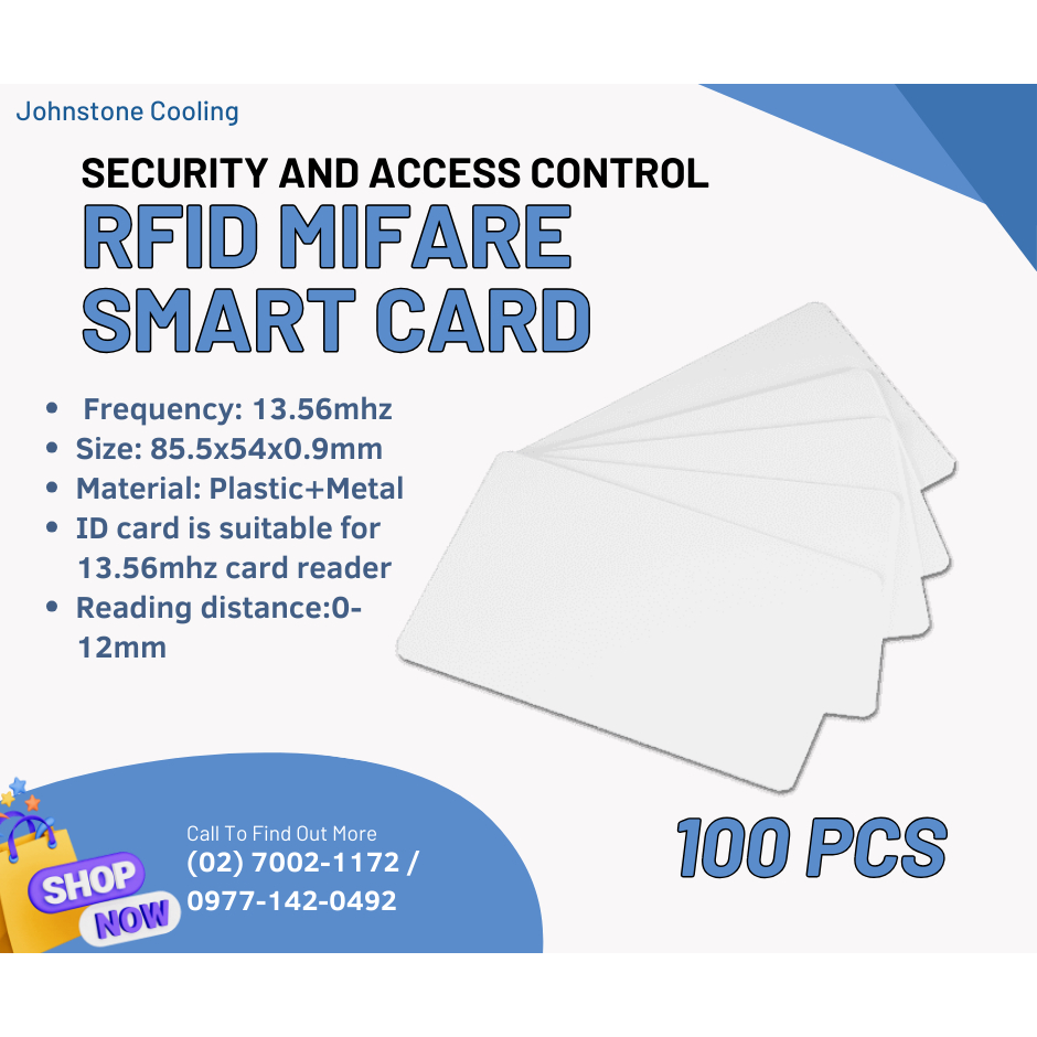 1K Mifare Smart Card for Access Control 13.56Mhz 100pcs | Shopee Singapore