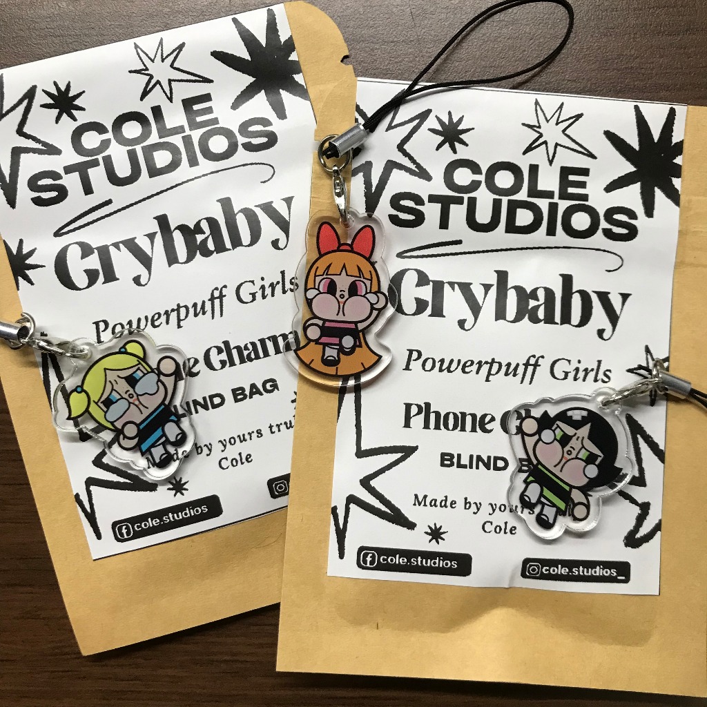 Crybaby Powerpuff Girls Phone Charm Keychain (BLINDBAG) | Shopee Singapore