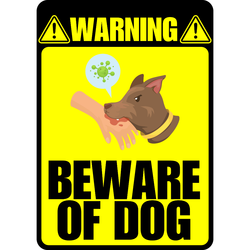 BEWARE OF DOG SIGNAGE - A4 Size Laminated | Shopee Singapore