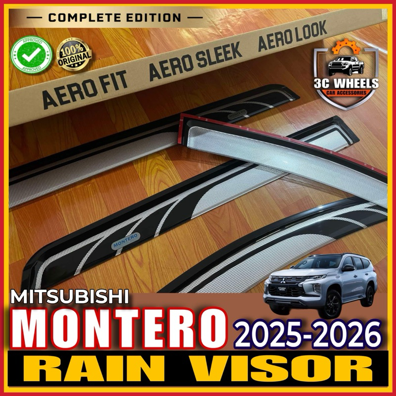 NEW MITSUBISHI MONTERO 2025-2026 PREMIUM RAIN VISOR (TWO-TONED ...