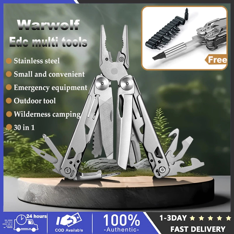 Upgraded Version EDC Multi Tools Stainless Steel Multitool Pliers ...