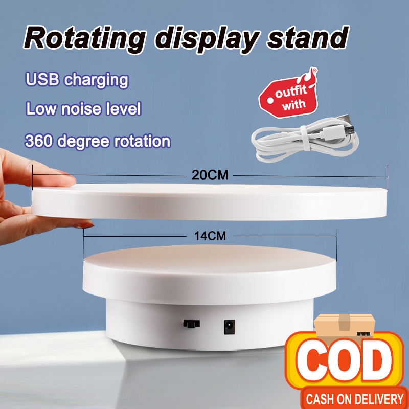 Rotating Display Stand 360 Degree Rechargeable Electric bracket load 10 ...