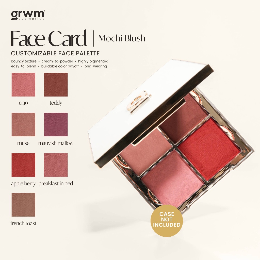 GRWM Cosmetics Face Card Mochi Blush [CASE NOT INCLUDED] | Shopee Singapore