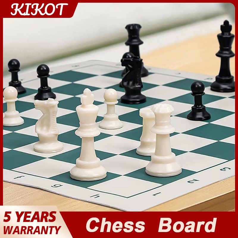 KIKOT Foldable Chess Board Tournament Size Big Chess Mat Set With ...