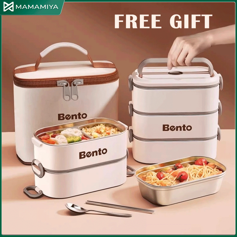 Thermal Lunch Box Stackable 304 Stainless Steel Hot Food Bento Portable ...