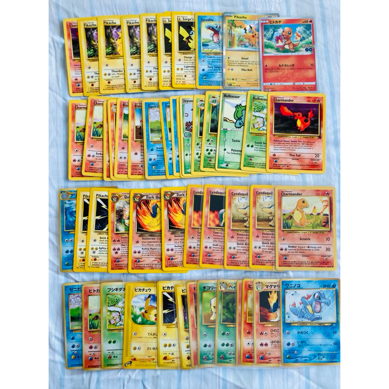 Pokemon Starter Cards Pokémon TCG card game. Vintage, starters, Pikachu ...
