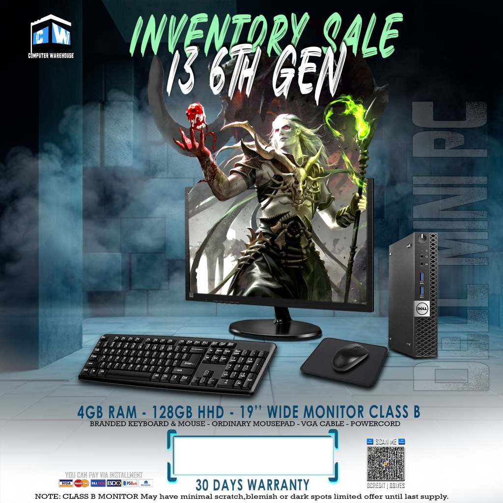 HP Mini PC with Bracket i3 6th gen 8gb 120gb SSD 22" inch wide monitor ...