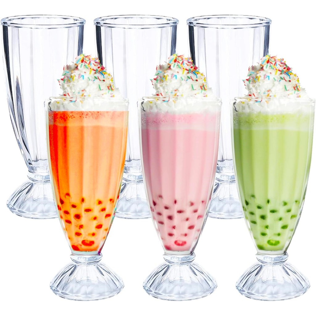 Milkshake Glass/Ice Cream/Sundae/Soda/Floats/HaloHalo Glass (12oz ...