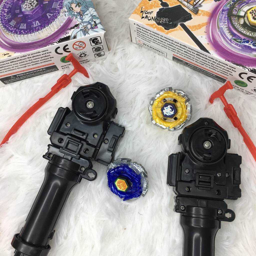 4D Spinning Top Toys With Launcher Handle Set Beyblade Burst Metal ...