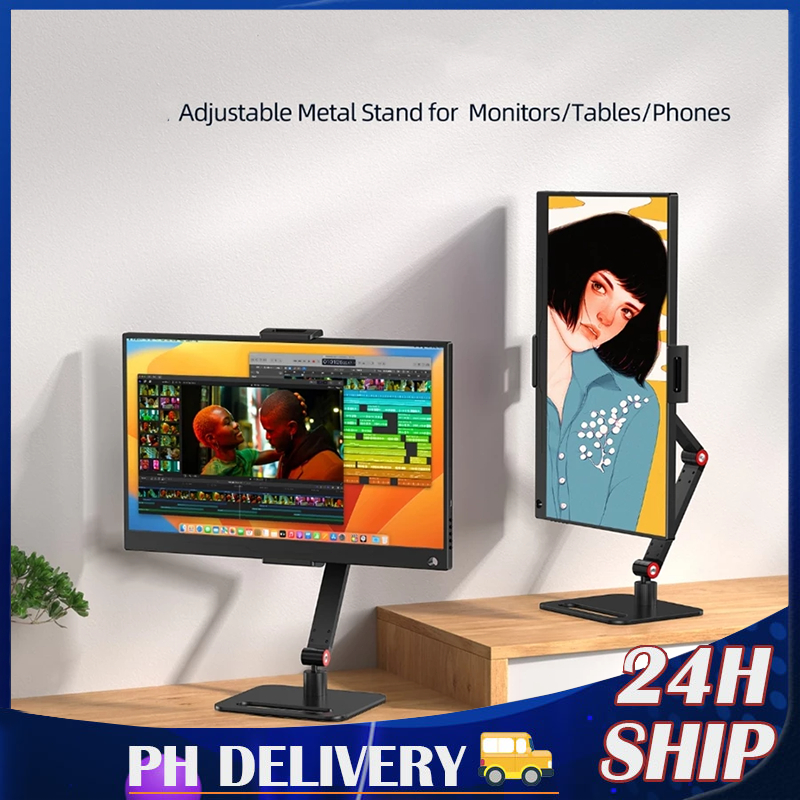 Portable Monitor Stand Adjustable 360 Swivel Bracket Tablet Holder ...