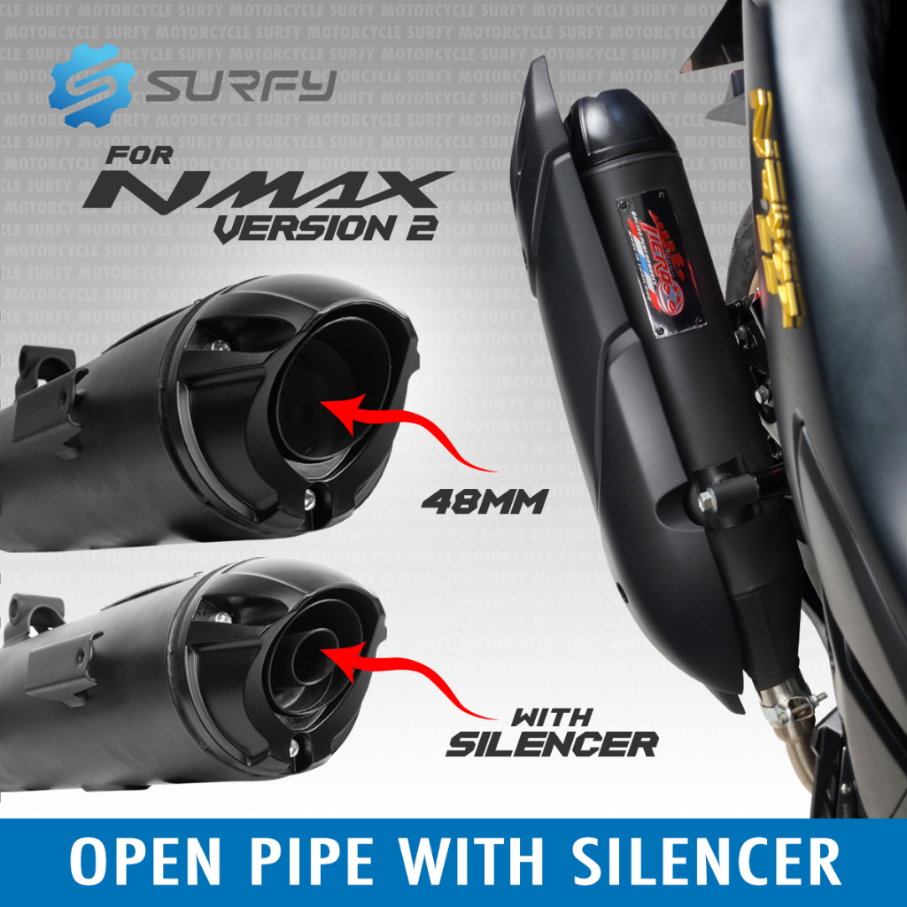 Racing Hero Pipes Muffler V4 Set For Nmax V2 Power Pipes With Stainless ...