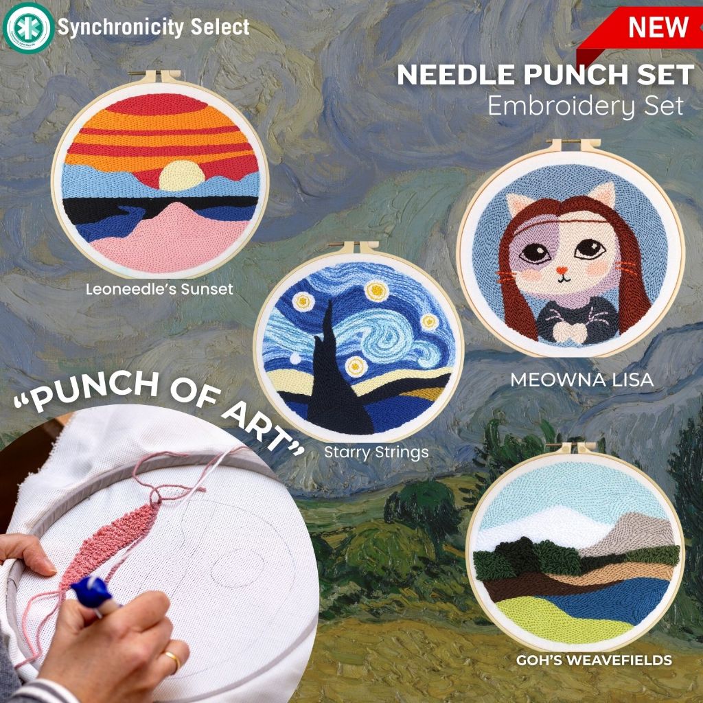 PUNCH OF ART Punch Needle Embroidery Kit- Needlework for Beginner ...