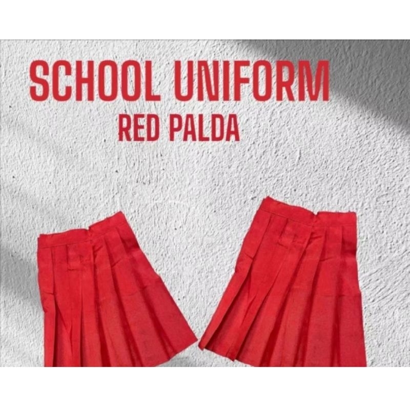 RED PALDA SCHOOL UNIFORM KIDS GIRL UNIFORM ANY PLATES KATRINA SCHOOL ...