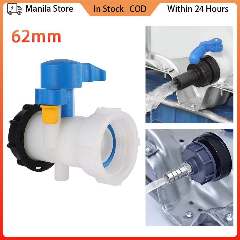 DN60 Butterfly Valve 1000L IBC Tank Container Adapter Faucet Water ...