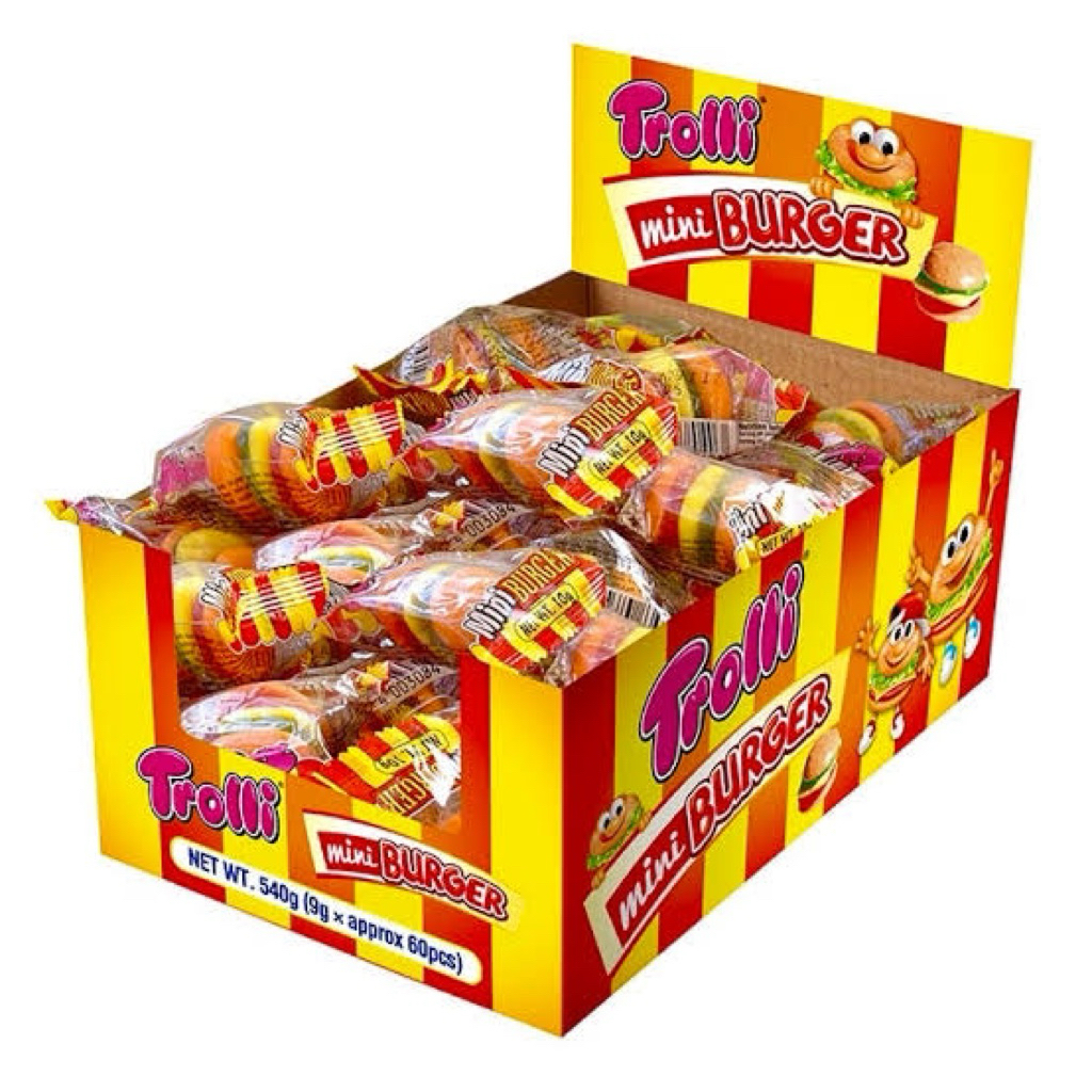 TROLLI BURGER 60 PCS party burger trolli gummy candy | Shopee Singapore