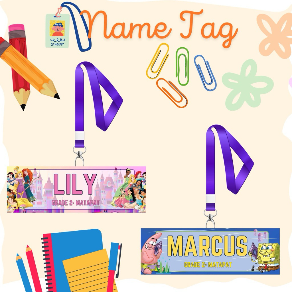 Laminated Name Tag for kids | Shopee Singapore
