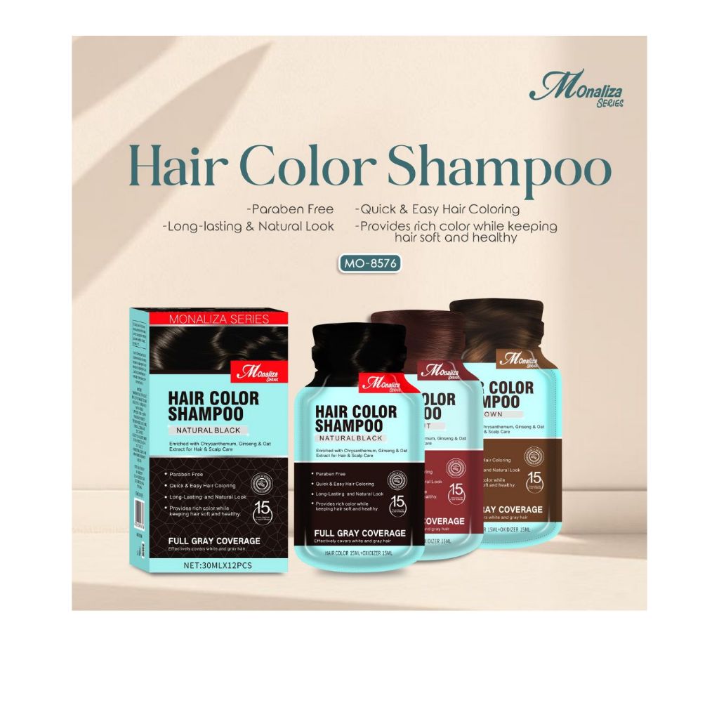 MONALIZA HAIR COLOR SHAMPOO 15ML | Shopee Singapore