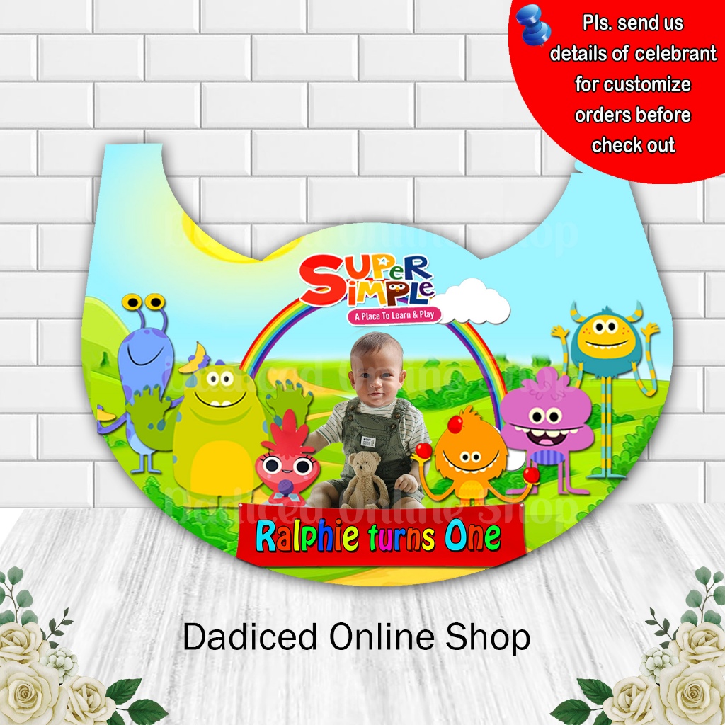 super simple theme free customied name and age party hats | Shopee ...