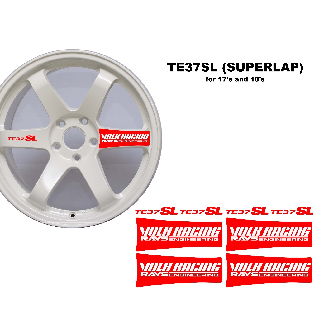 Volk Racing Rays Engineering TE 37 Super Lap SL Mags Decals Rim ...