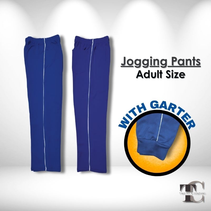 Jogging Pants PE Uniform Unisex "ADULT JOGGER" (with bottom garter ...