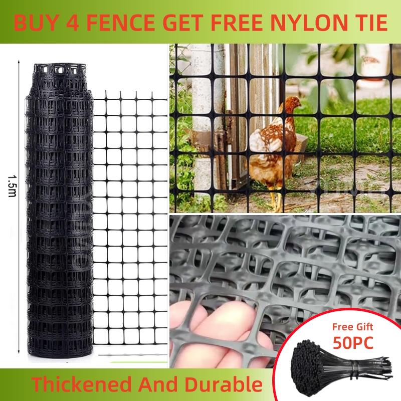 Height 150cm Plastic fence net / Chicken mesh garden fence / Plastic ...