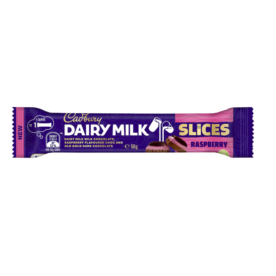 Cadbury Dairy Milk Slices Raspberry Chocolate Bar 50g ( APR 2025 ...