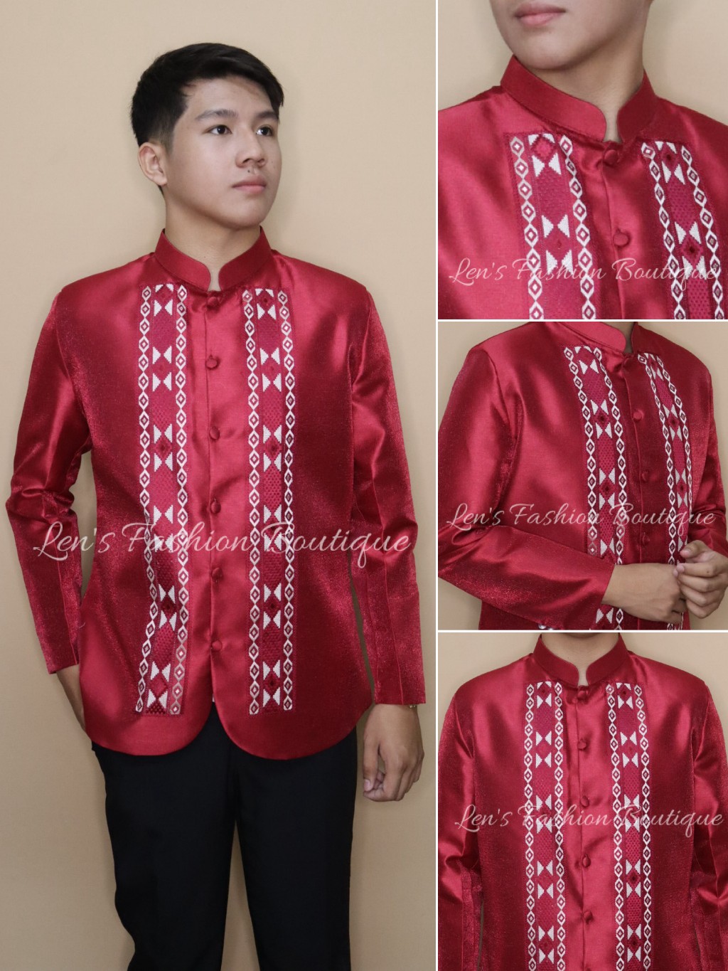 HIGH QUALITY COAT BARONG METALLIC GAZAR (COLORED) | Shopee Singapore