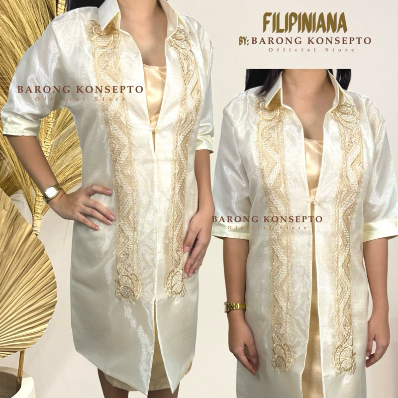 Filipiniana 3/4 BLAZER W/ LINING & Embroidery Design - Modern ...