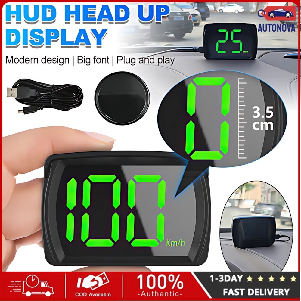 Car GPS HUD Head Up Display Universal Digital Speedometer Projector Big ...