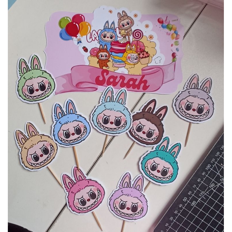 Cake Toppers with (12pcs ) cupcake toppers (Request any theme you want ...