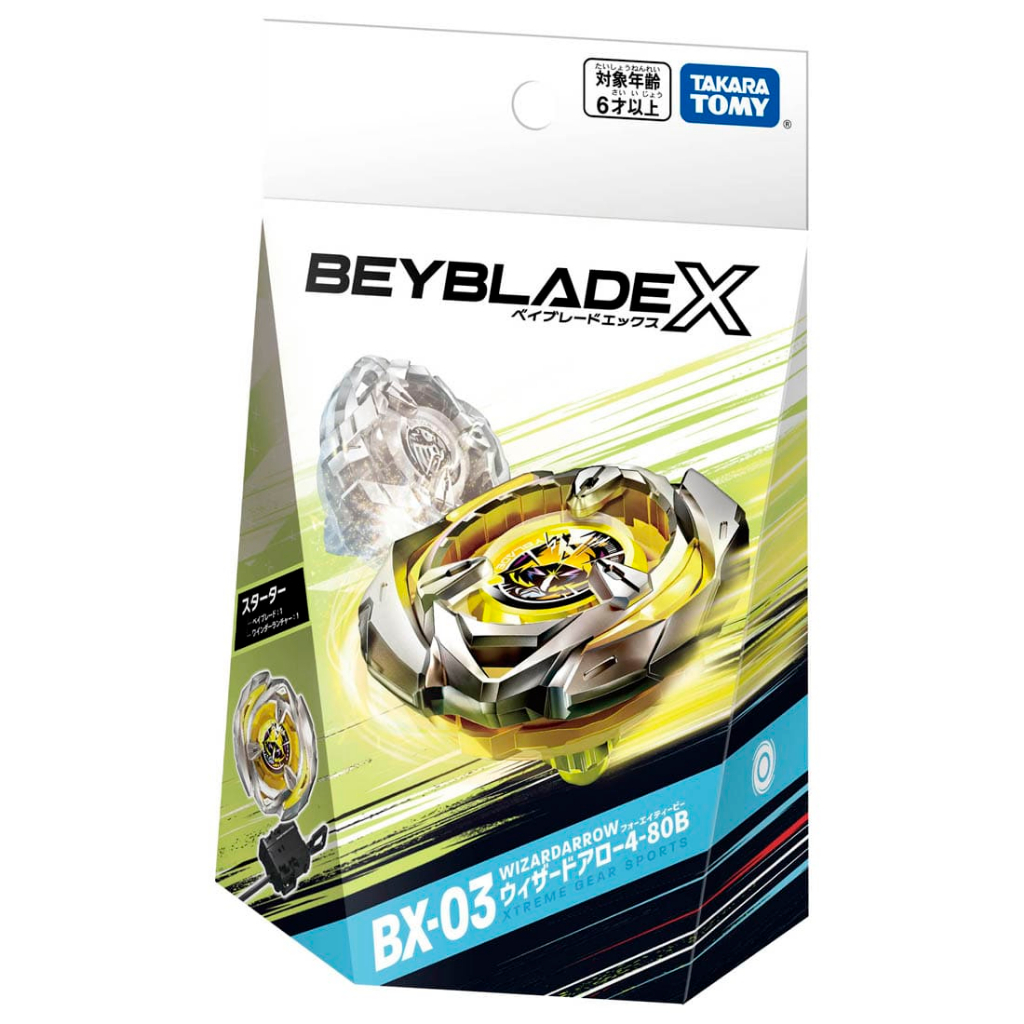 TAKARA TOMY BEYBLADE X W/ BAN KEE STICKER BX-03 STARTER WIZARD ARROW 4 ...