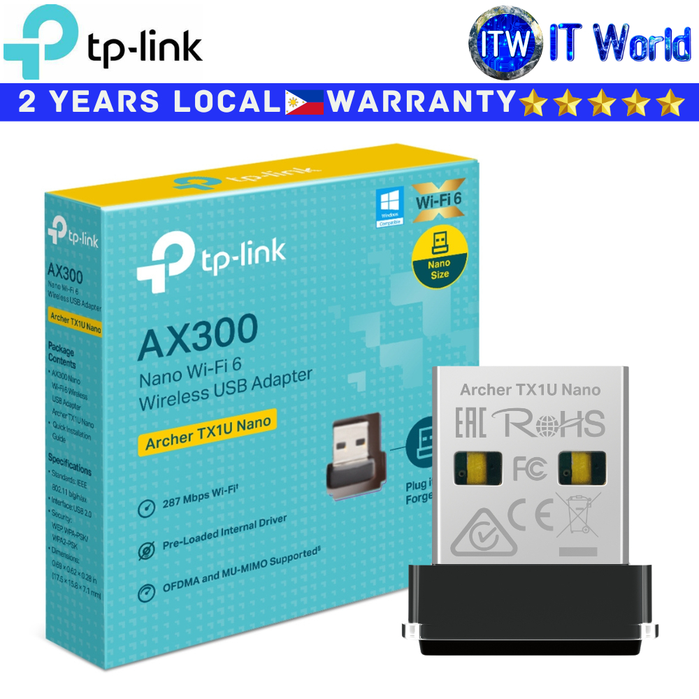 TP-Link Wireless USB Adapter Archer TX1U AX300 Nano Wi-Fi 6 Compact and ...