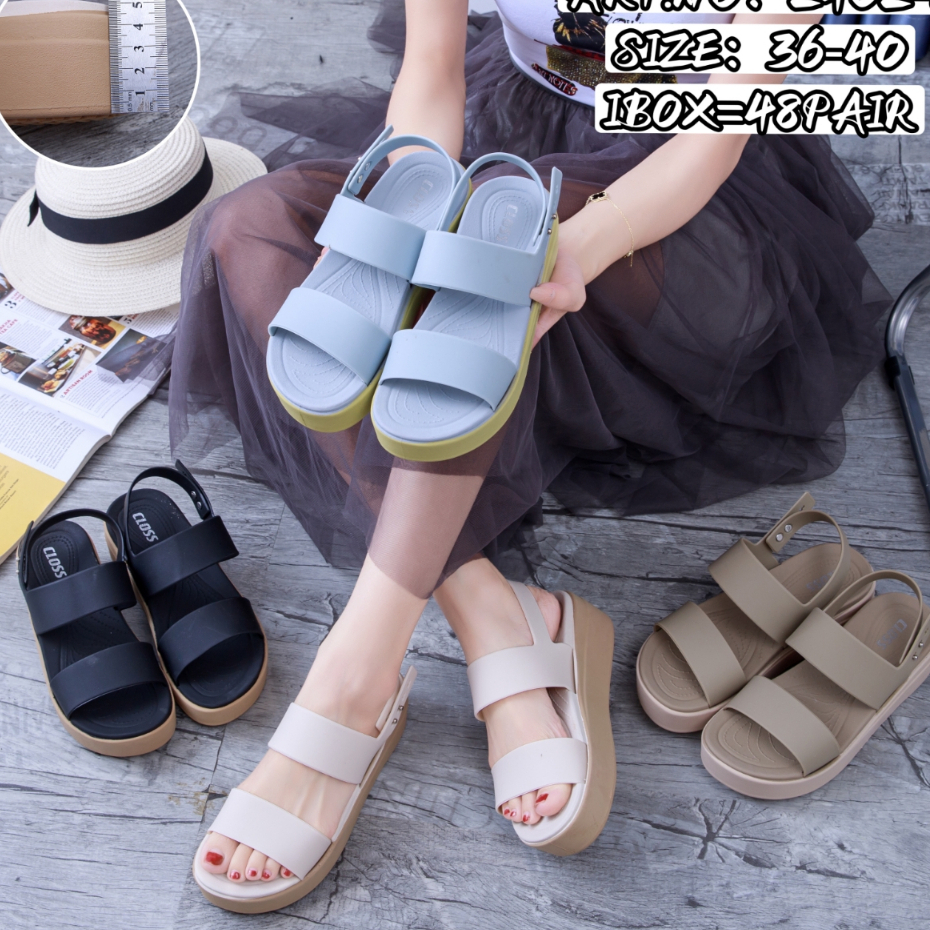 【BFK】 Closs Korean Fashion Open Toe With Adjustable Buckle Thick Bottom ...