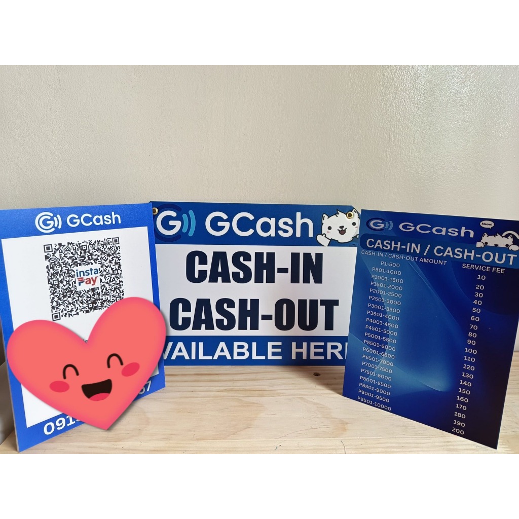 GCASH SIGNAGE SINTRA BOARD A5 SIZE (CUSTOMIZED) | Shopee Singapore