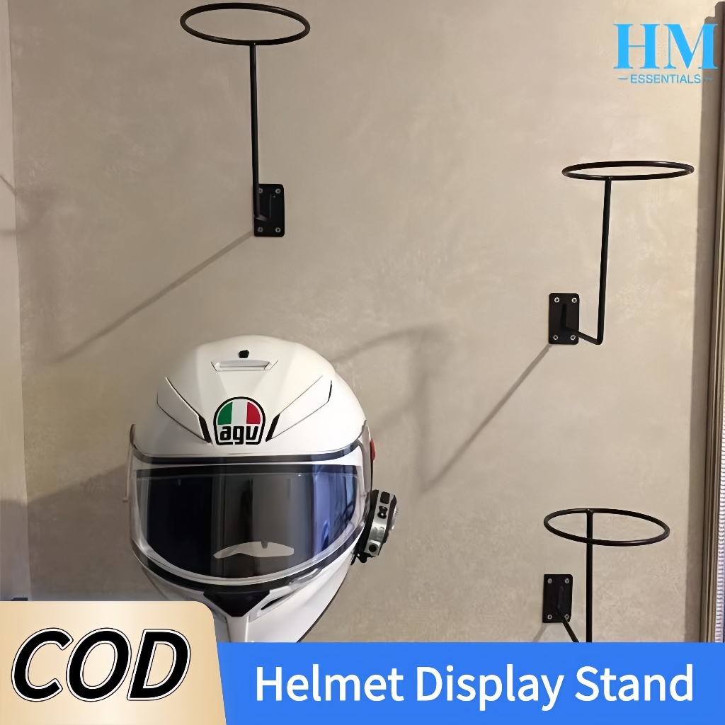 Helmet Hanger Wall Mount Display Rack Storage Helmet Display Stand Wall ...