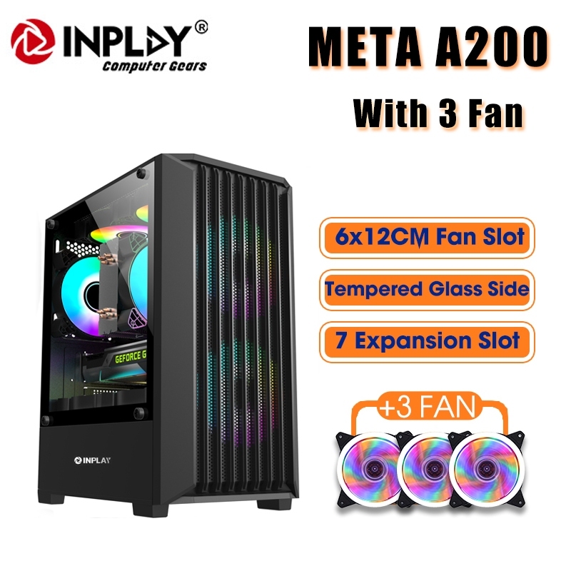 PC Case Inplay Case Meta A200 Gaming Computer Case Mid-Tower M-ATX ...