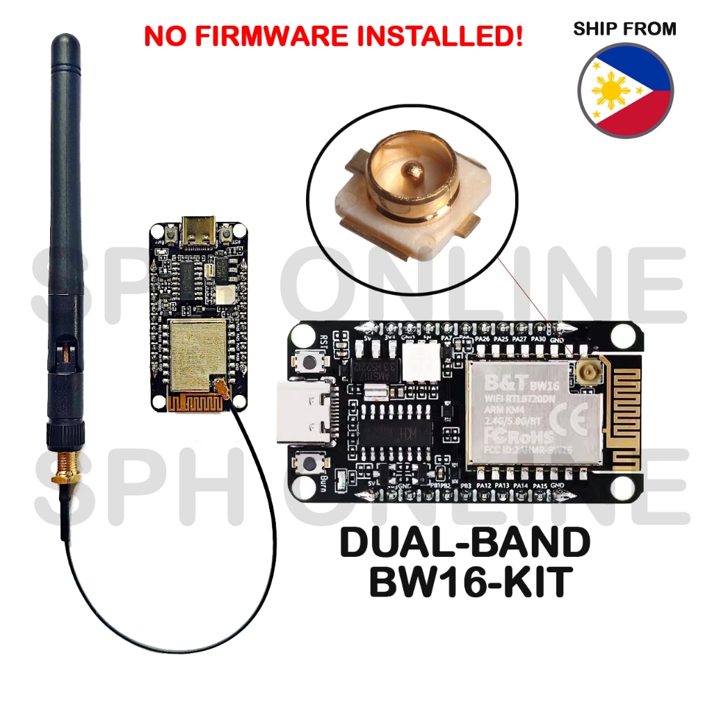 BW16-KIT RTL8720DN with Antenna & uFL IPEX port/socket (NO FIRMWARE ...