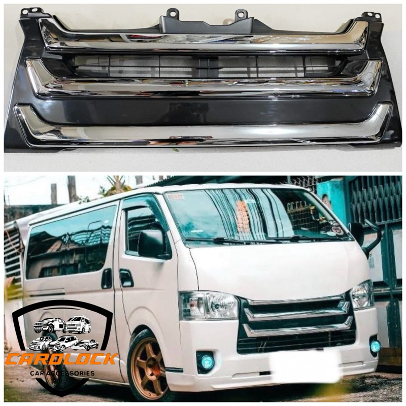 Toyota Hiace Commuter Decontent 2014 - 2025 Grill Modelista | Shopee ...