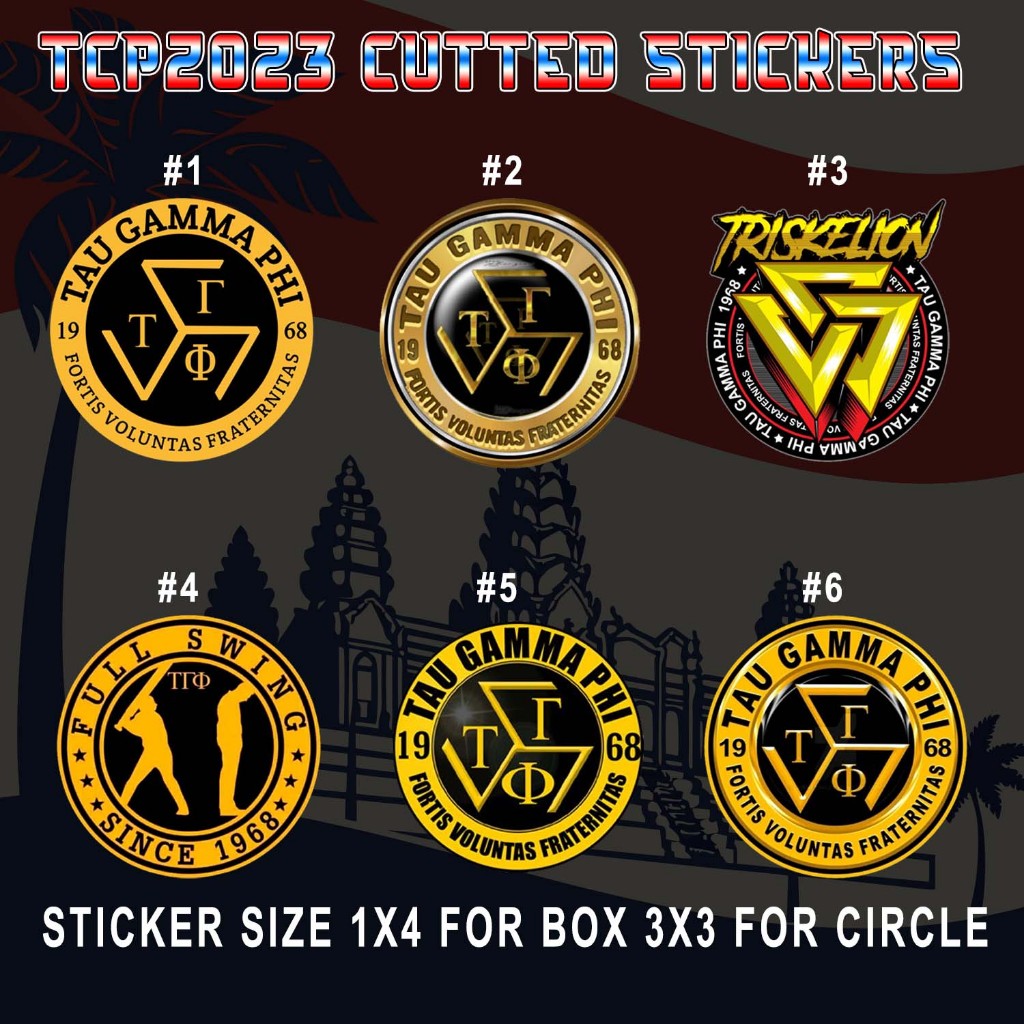 TGP Triskelion Stickers Tau Gamma Waterproof Vinyl Sticker for ...