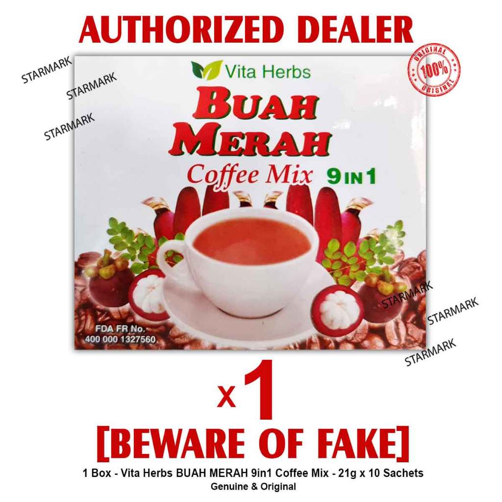 Vita Herbs Buah Merah Coffee Mix 9 in 1 VItaherbs 9in1 VitaHerb 10 ...