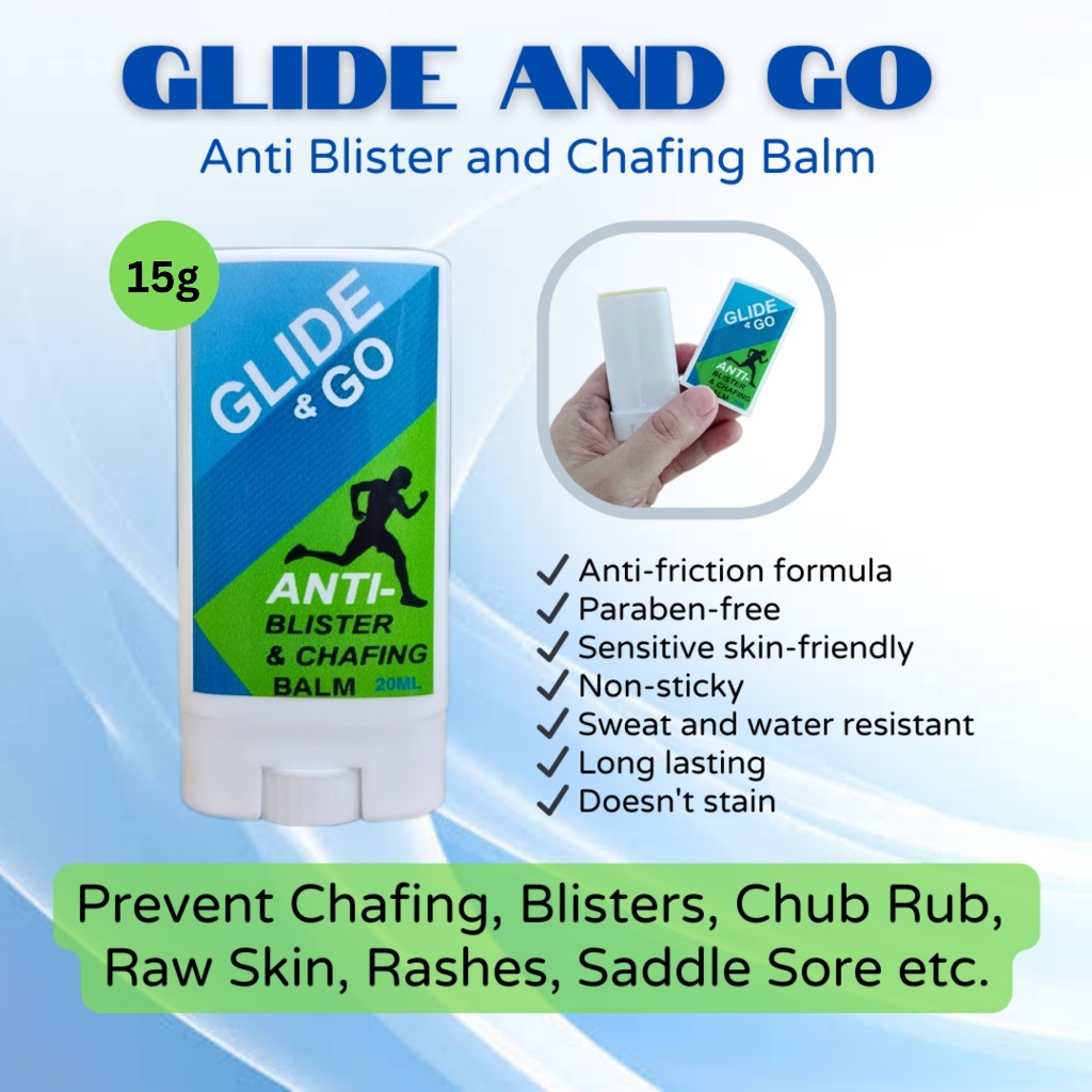 Glide and Go Anti Blister and Chafing Balm Stick Sport Body Cream ...