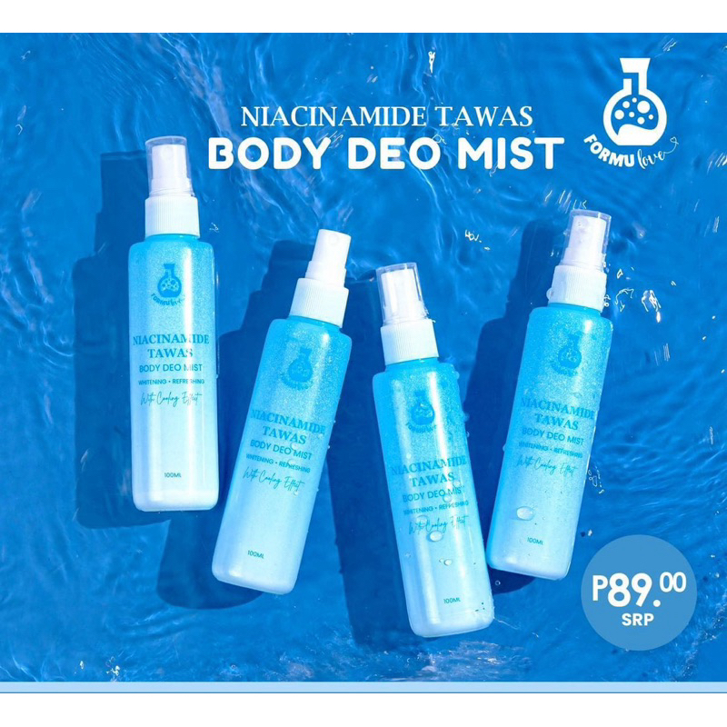 Niacinamide Tawas BODY deo Mist spray 100ml by FORMUlove | Shopee Singapore