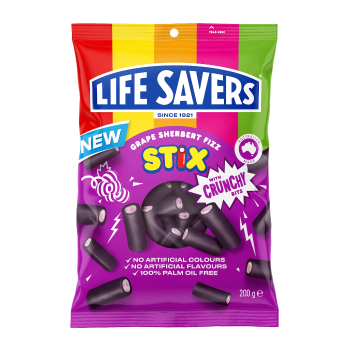 Life Savers Grape Sherbert Fizz Stix 200g ( MAY 2025) | Shopee Singapore