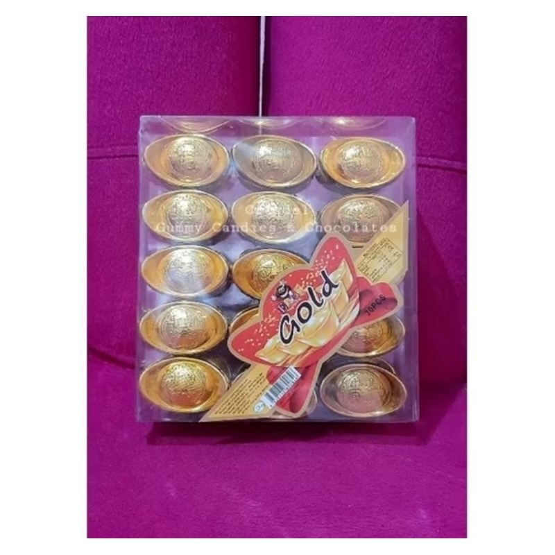 Gold Ingot Chocolate 30 pcs/Gold Coins Chocolate | Shopee Singapore