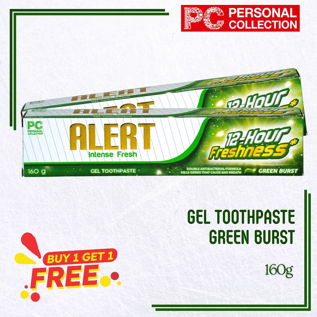 PERSONAL COLLECTION Buy1 take 1 Alert Toothpaste Green Burst 160g ...
