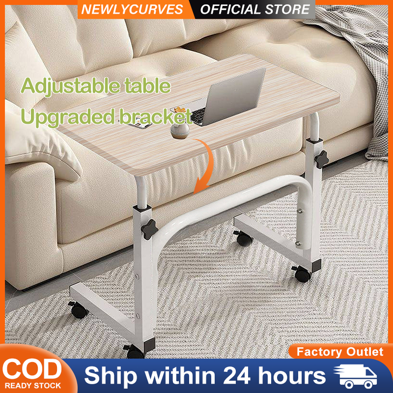 NEW - Bedside Laptop Desk Adjustable Computer Desk with Wheels Portable ...